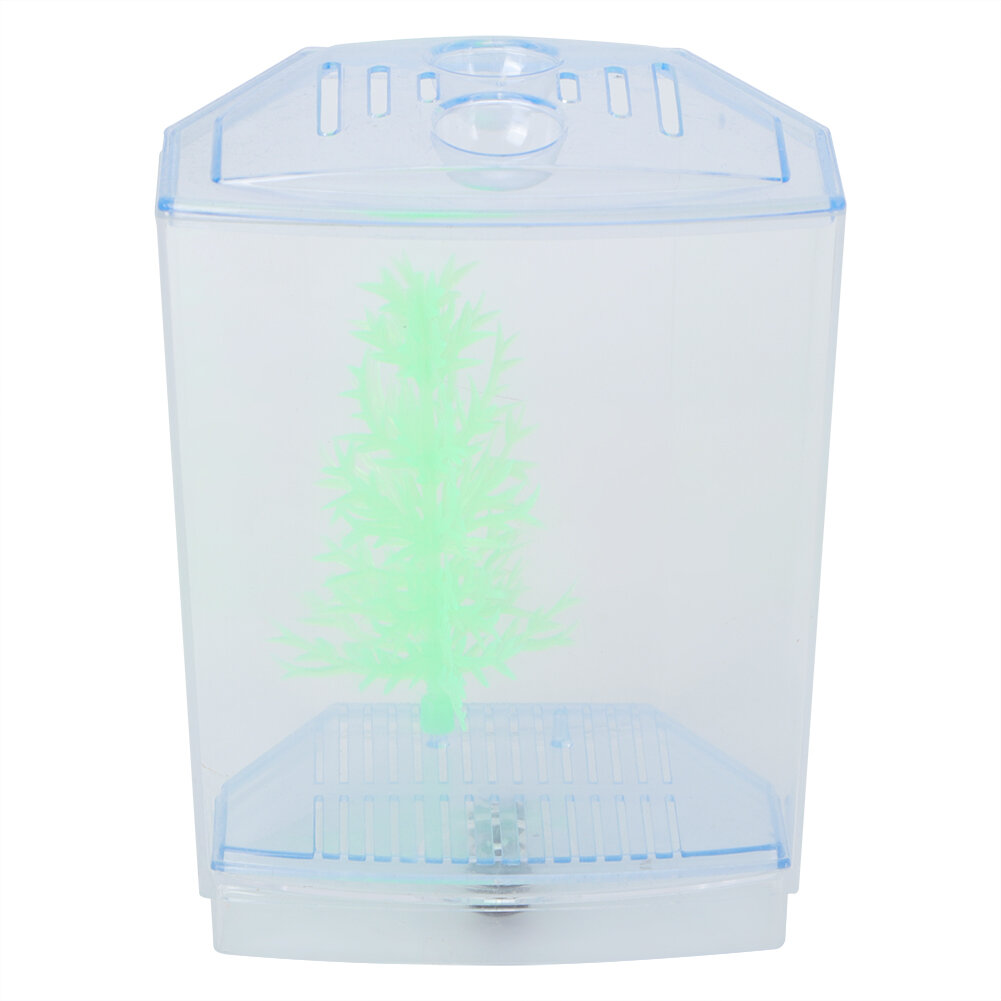 Mini Fish Tank Aquarium Transparent Water Plants Breeding Box Hatching Incubator(single)