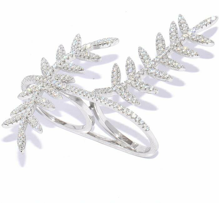 Кольцо, серебро, 925 проба, фианит