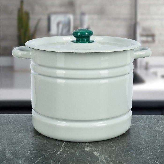 Мантоварка-позница Сибирские товары 9 л, 3 вставки, с пластмассовой ручкой, цвет белый (С41722.3)