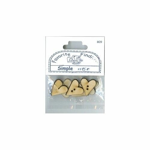 Пуговицы BLUMENTHAL LANSING "Favorite Findings", Сердечки, бежевые, 6 шт