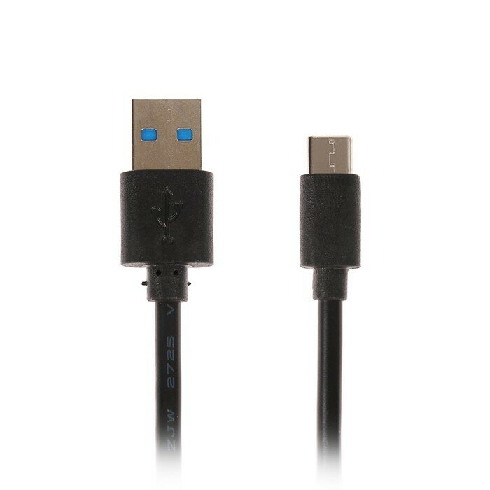 Кабель Luazon Home Type-C USB, 1 А, 1 м, черный