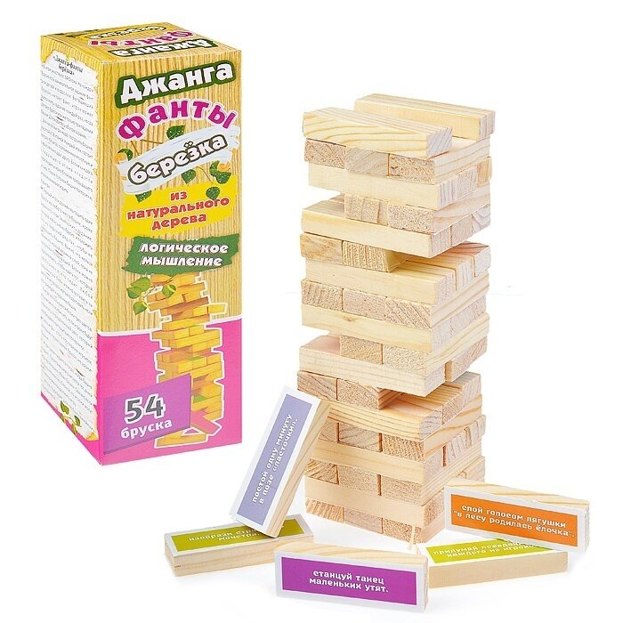Настольная игра Задира Джанга-фанты березка малая из натурального дерева