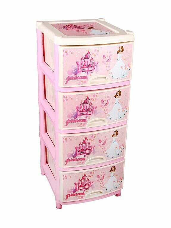 Комод Альтернатива детский (для девочек) 4-х секционный (1240М)