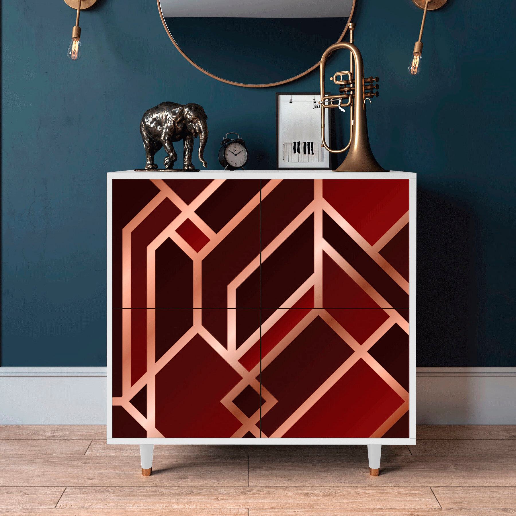 Комод - STORYZ - BS3 Velvet 1920's, Размер - 94 x 96 x 48 см, Цвет корпуса - Белый