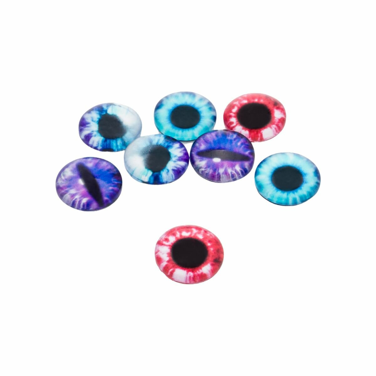 Глазки для игрушек стеклянные, диаметр 12мм, 4 дизайна, набор 8 шт, Astra&Craft