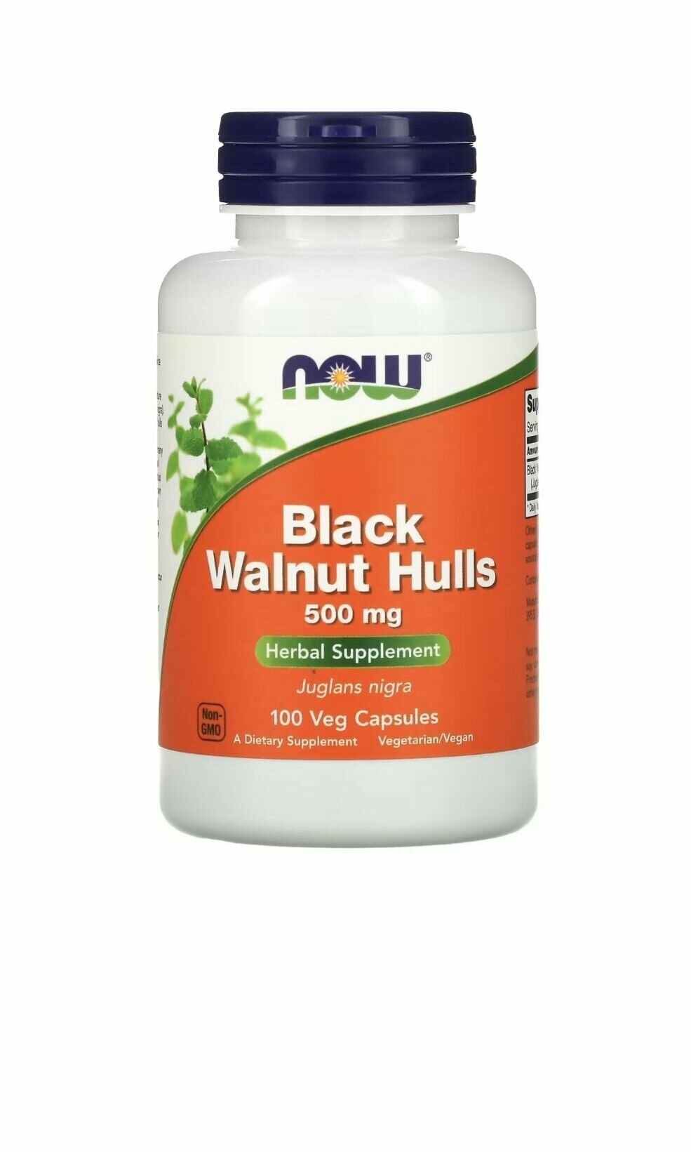 Скорлупа Черного Ореха NOW Black Walnut Hulls 500 mg 100 капсул