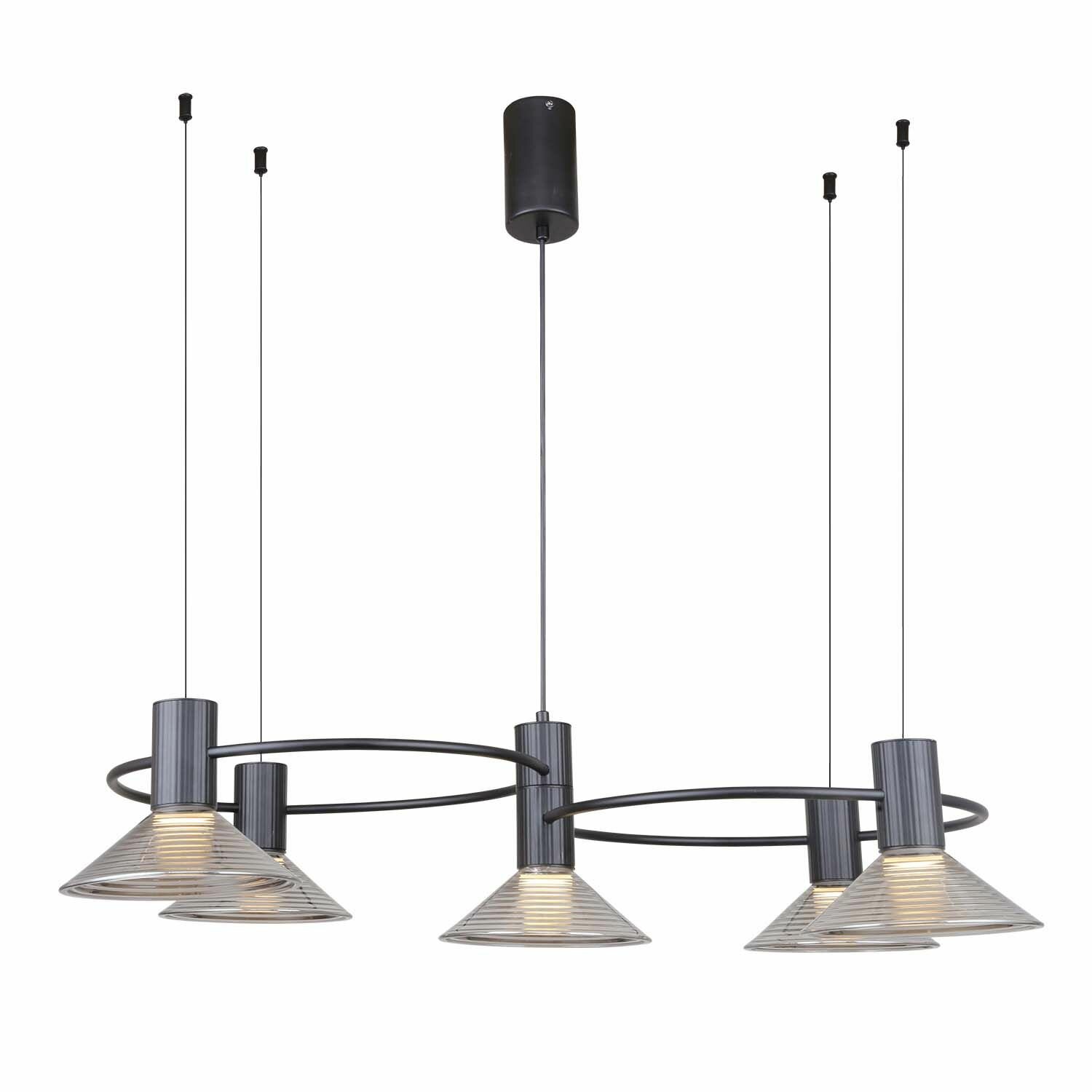 Подвесная люстра F-Promo Loft L750*W500*H500/1300, LED, цвет черный, арт. 4622-5P