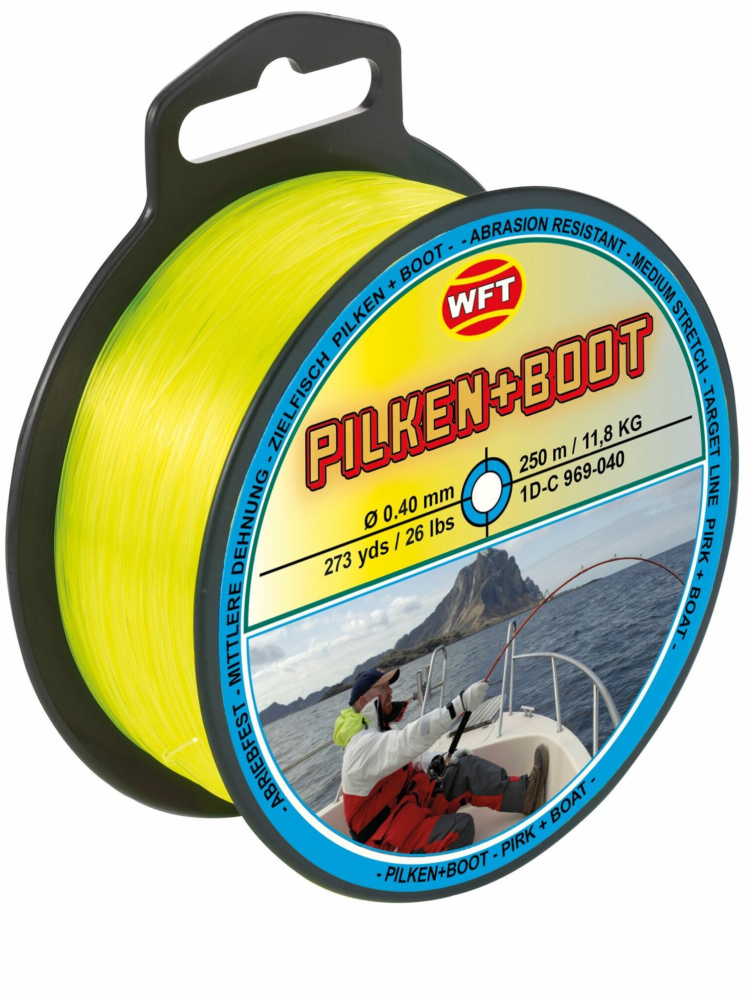 Леска монофильная для летней рыбалки WFT Zielfisch BOOT (крупный хищник) 250/040