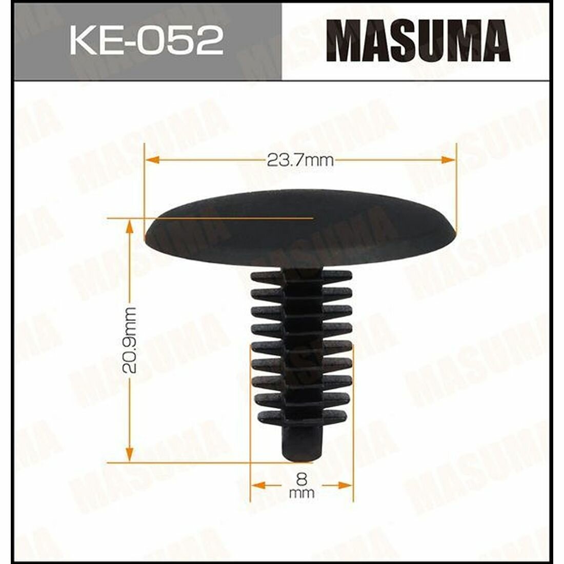 Клипса автомобильная (автокрепеж) для европейских автомобилей Masuma KE-052 50шт.
