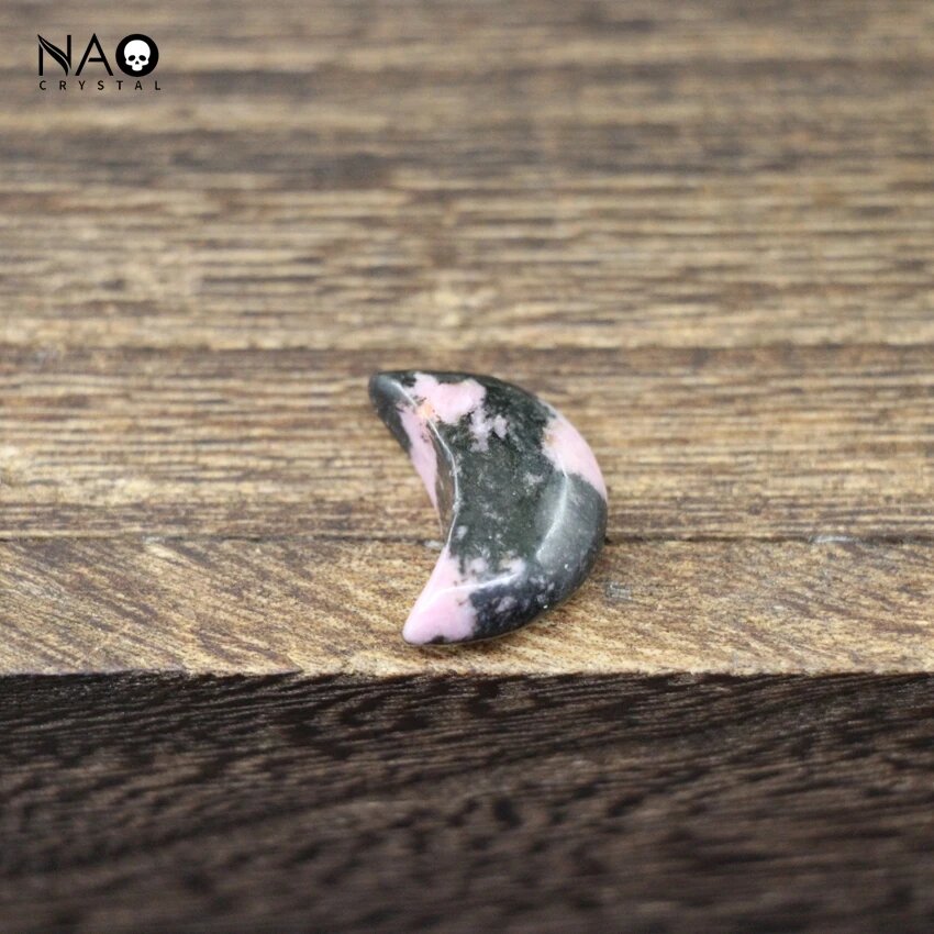 Набор лунных кристаллов из аметиста, обсидиана и кварца Rhodonite