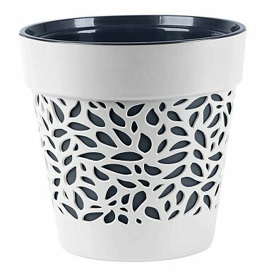 Кашпо "Блоссом" (8,3л) Цв. Белый/Антрацит