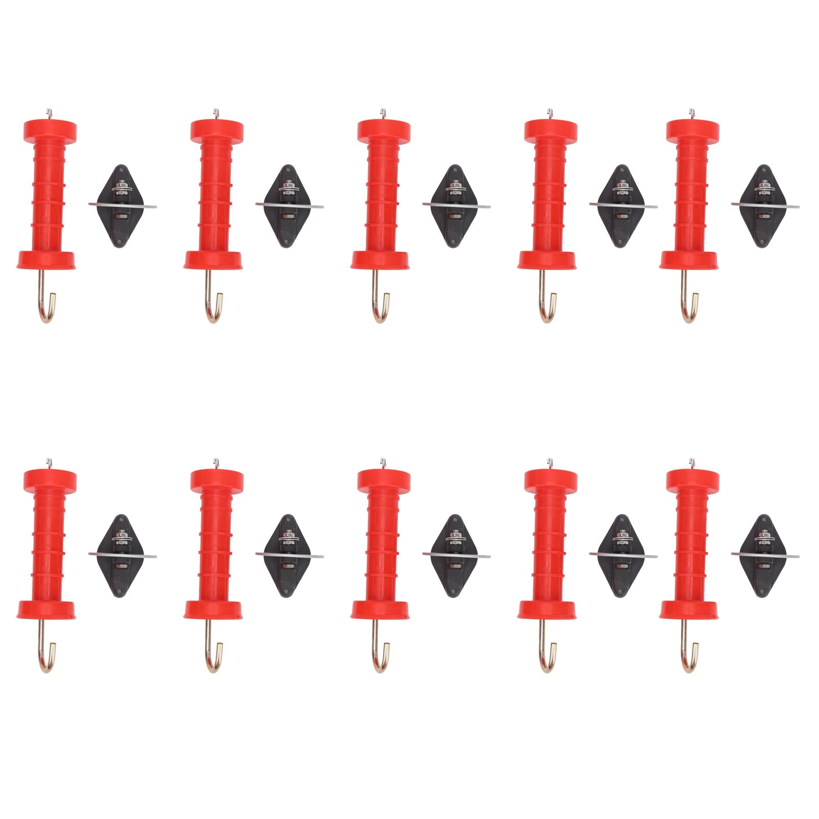 10 шт. Электроэлектрические ворота за воротами рубашки с красным ABS Heat Coldaintaint с изоляторами 10 шт.