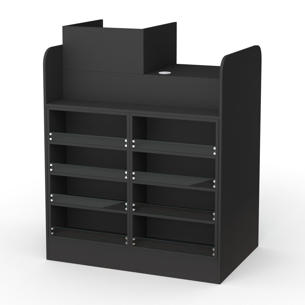 Кассовый стол "ривьера молди" №4 (левосторонний), Черный. Производитель товара - компания Westcom.