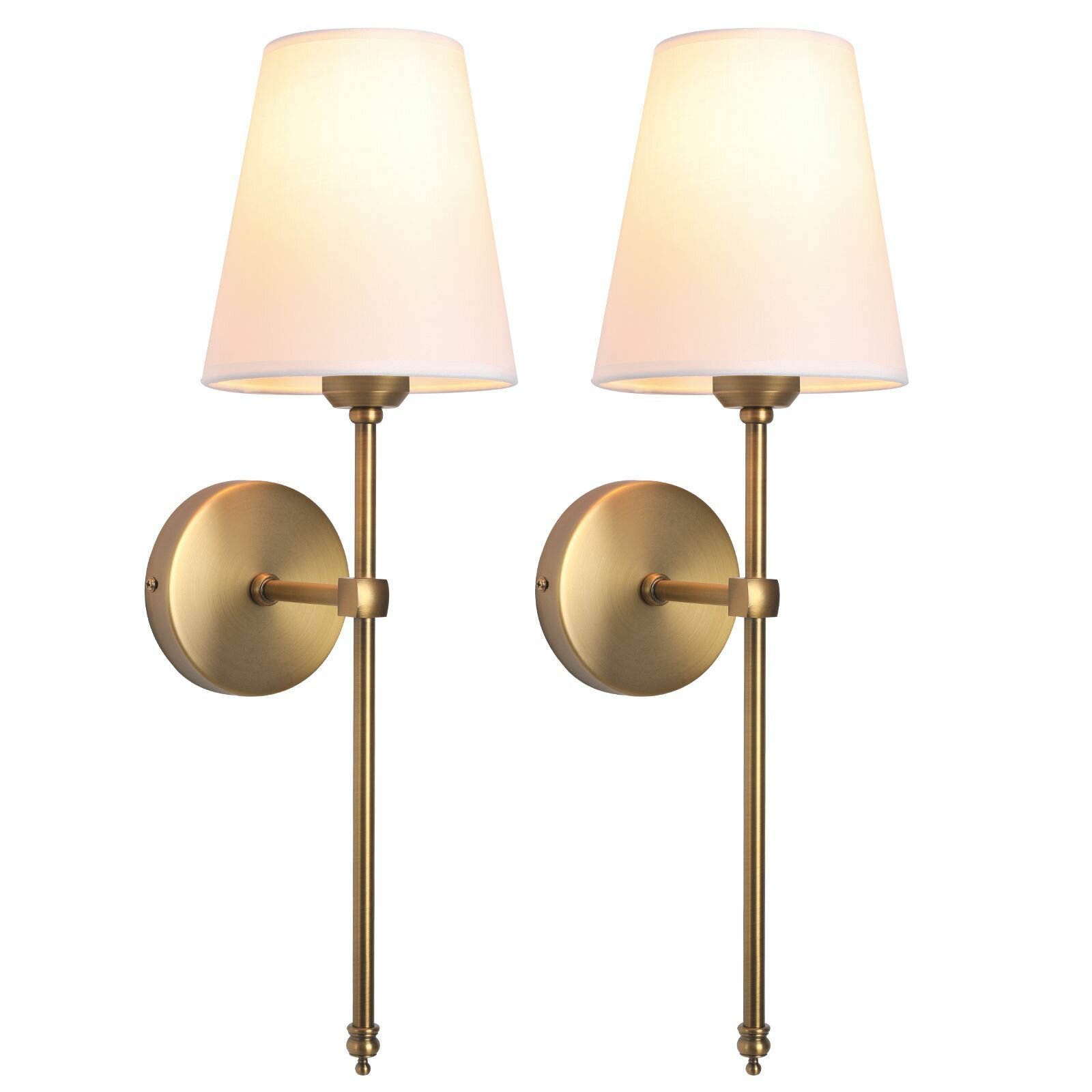 Настенный светильник с тканевой обивкой в двойной упаковке / Настенный светильник для спальни прикроватный