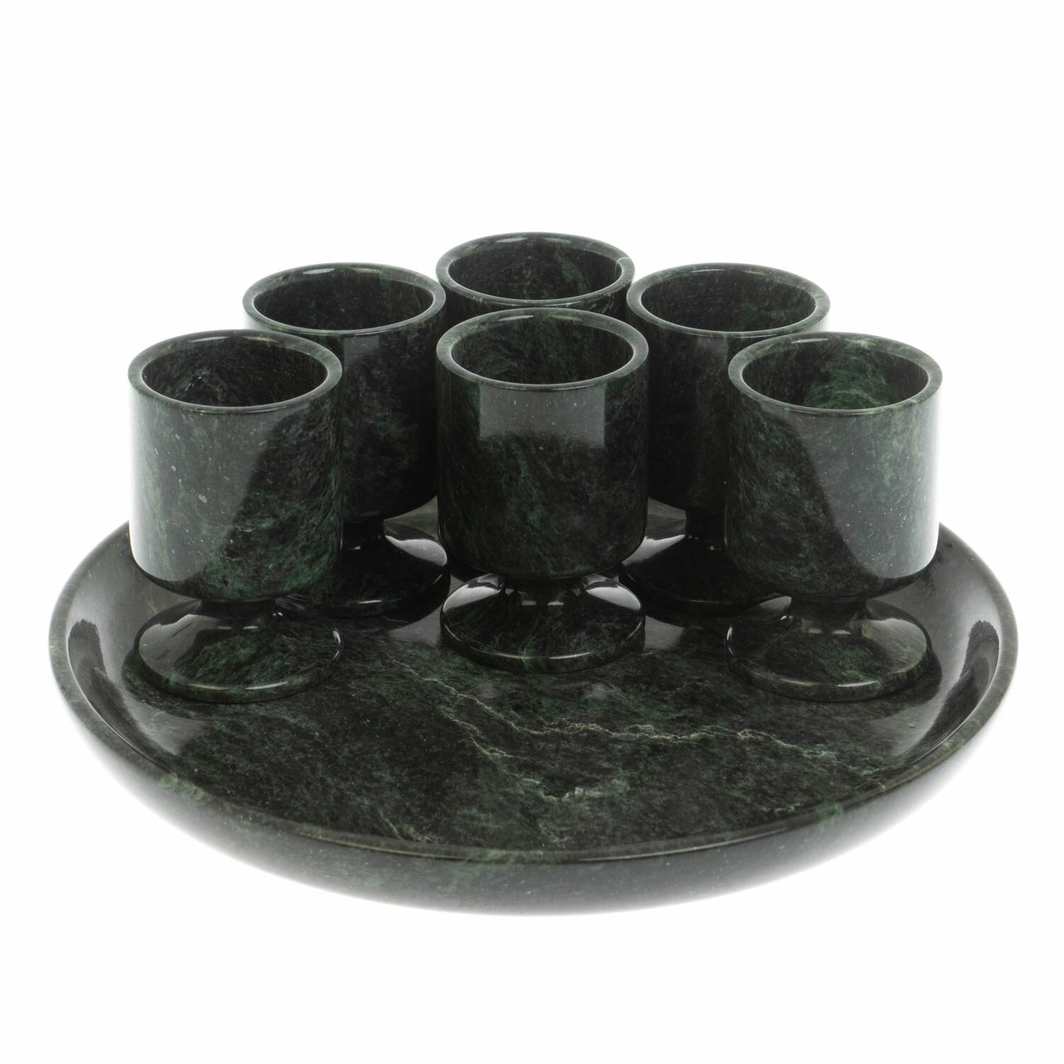 Водочный набор из змеевика на 6 персон 129233