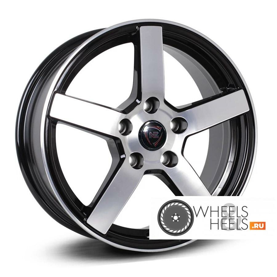 Диск автомобильный литой NZ R-02 17x7 5x108 et33 dia60.1 Черный с полированной лицевой поверхностью