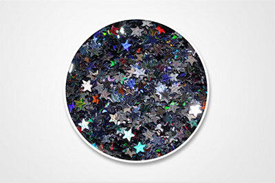 Голографические блестки №2 Черные звезды 4,5 мл декоративные для ногтей и маникюра