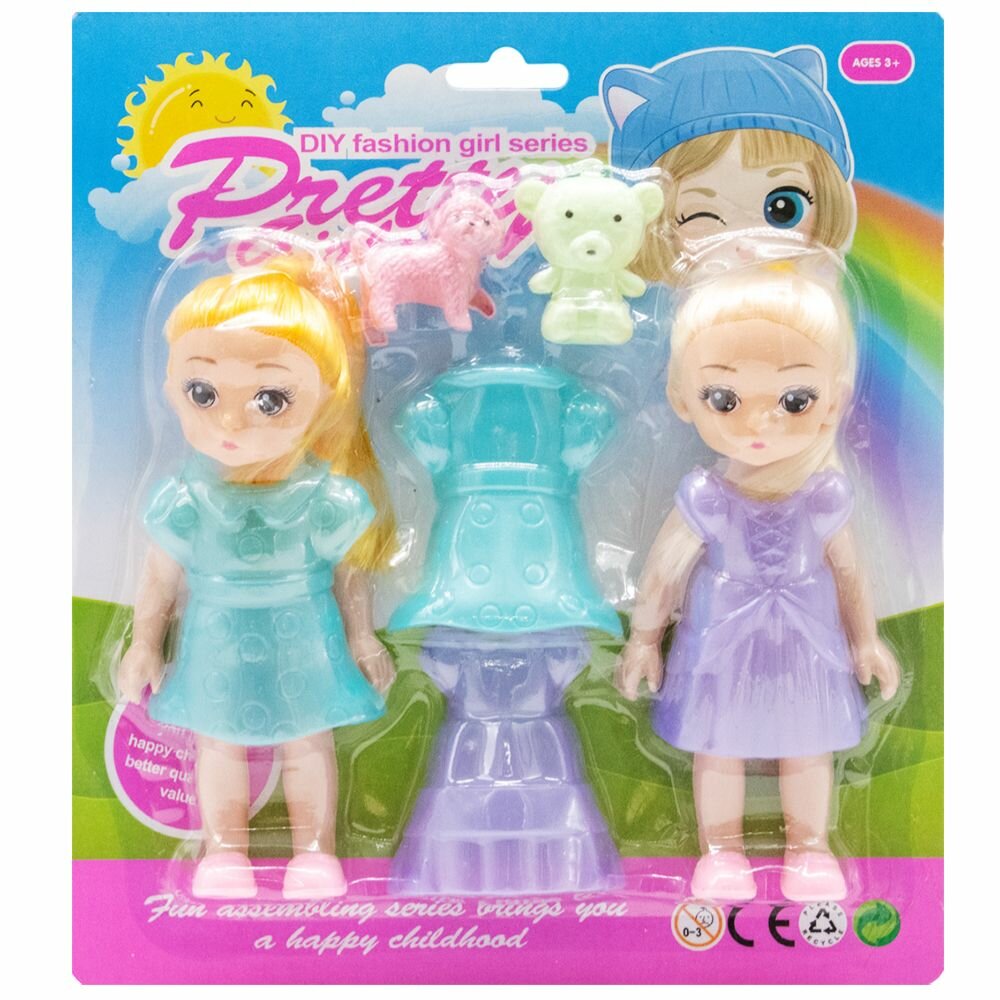 Кукла малышка 368-65YH Подружки с аксесс. на блист.