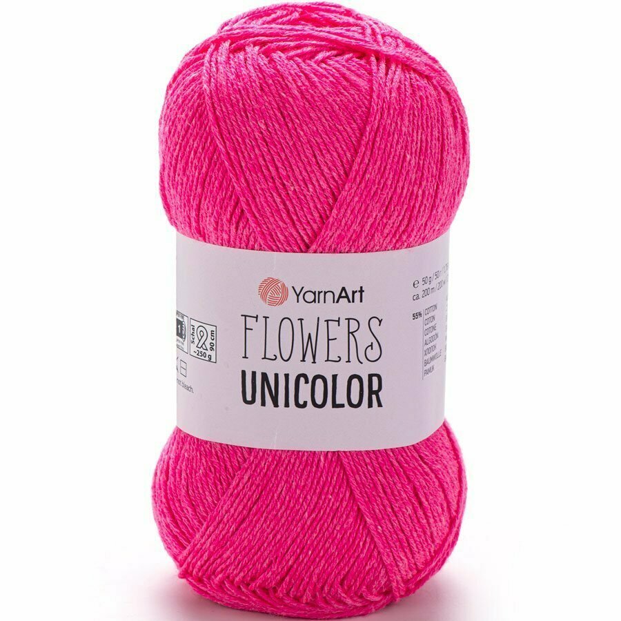 Пряжа Yarnart FLOWERS UNICOLOR 739 мальва (5 мотков)