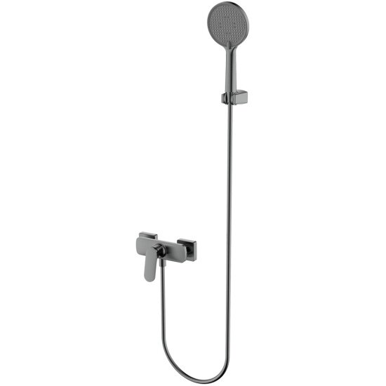 Смеситель для душа Aquame AQM6713GM Imola с душевым набором, ?120 мм, 3 режима, Серый матовый, AQM6713GM