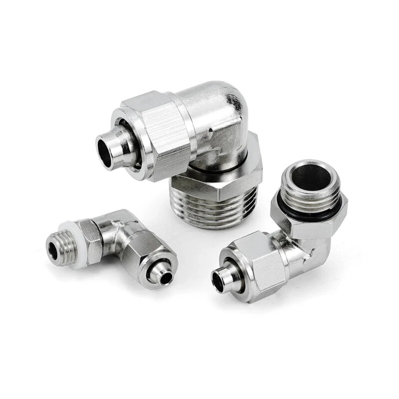 Латунные поворотные коленчатые соединители, M5-M10, 1/8"-3/8", BSP, для 1/8", 8x5mm Hose