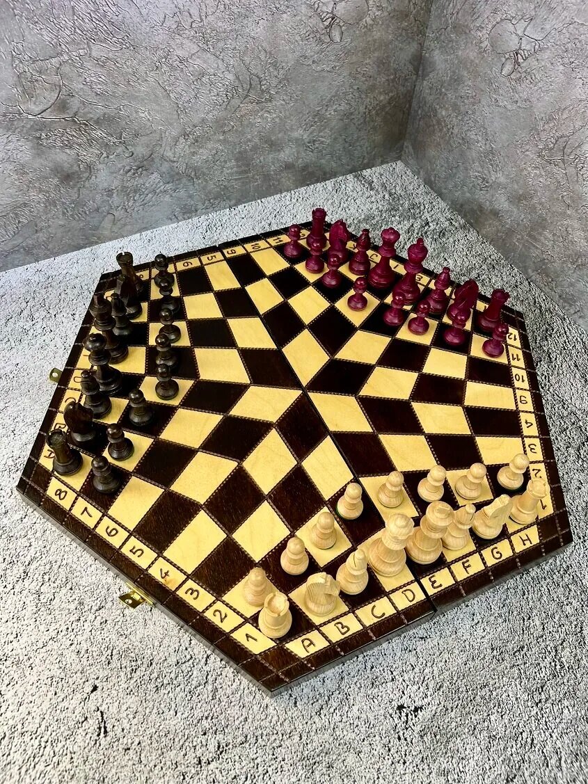 Шахматы на троих большие, 47x27x5.5 см