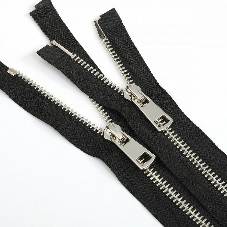 Молния MaxZipper мет. Титан N5 2 замка никель 110см цв. F322 черный уп.1 шт