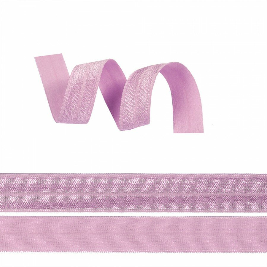 Резинка TBY бельевая (окантовочная блестящая) шир.15мм цв. F165 нежная сирень уп.50 м