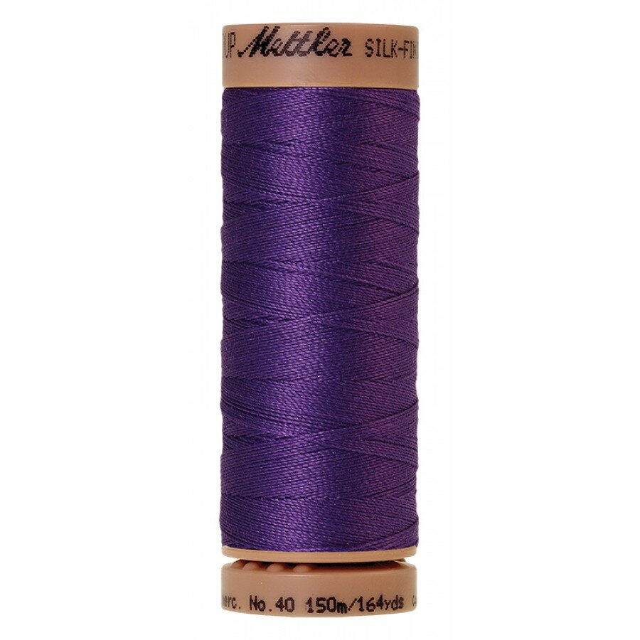 Нить для машинного квилтинга SILK-FINISH COTTON 40, 150м 0030 Iris Blue