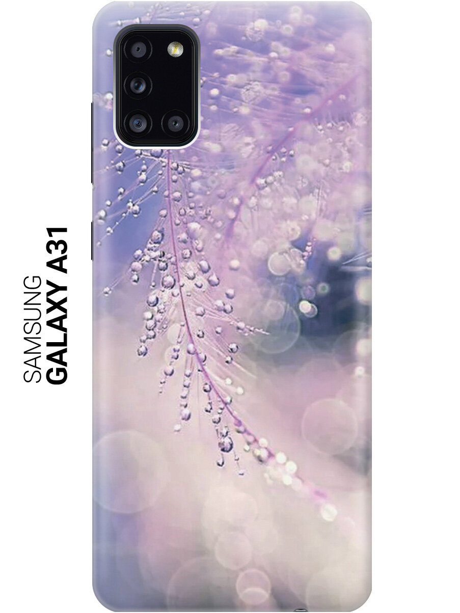 Силиконовый чехол на Samsung Galaxy A31, Самсунг А31 с принтом "Ветка в капельках"