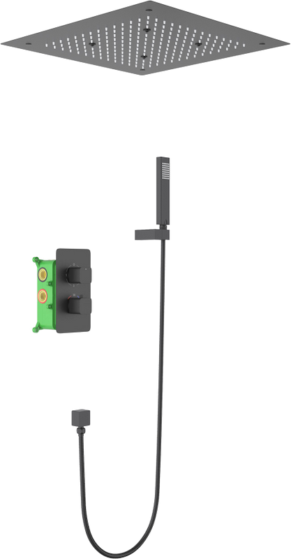 Душевой комплект Timo Petruma SX-5029/03SM черный, С внутренней частью