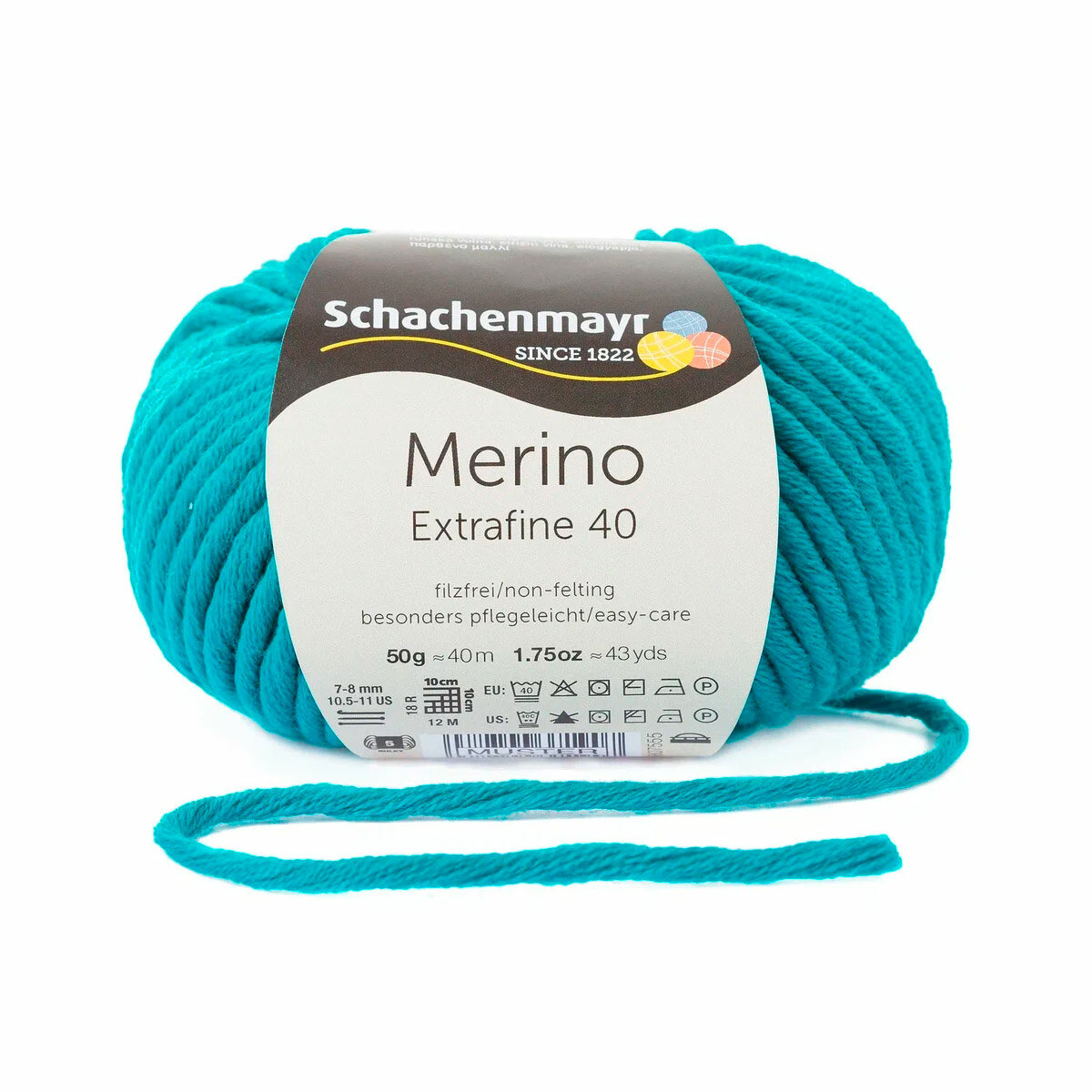 Merino Extrafine 40 /Мерино Экстрафайн 40/ пряжа Schachenmayr Merino, MEZ, 9807555 (00377, *, smaragd (изумруд), зеленый)