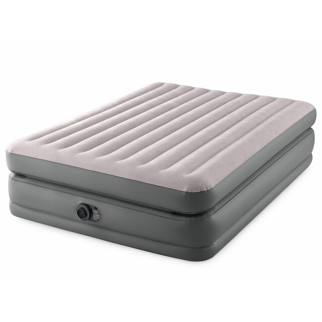 Надувная кровать с насосом Prime Comfort Queen, 152*203*51 см, серая, INTEX, 64164-2