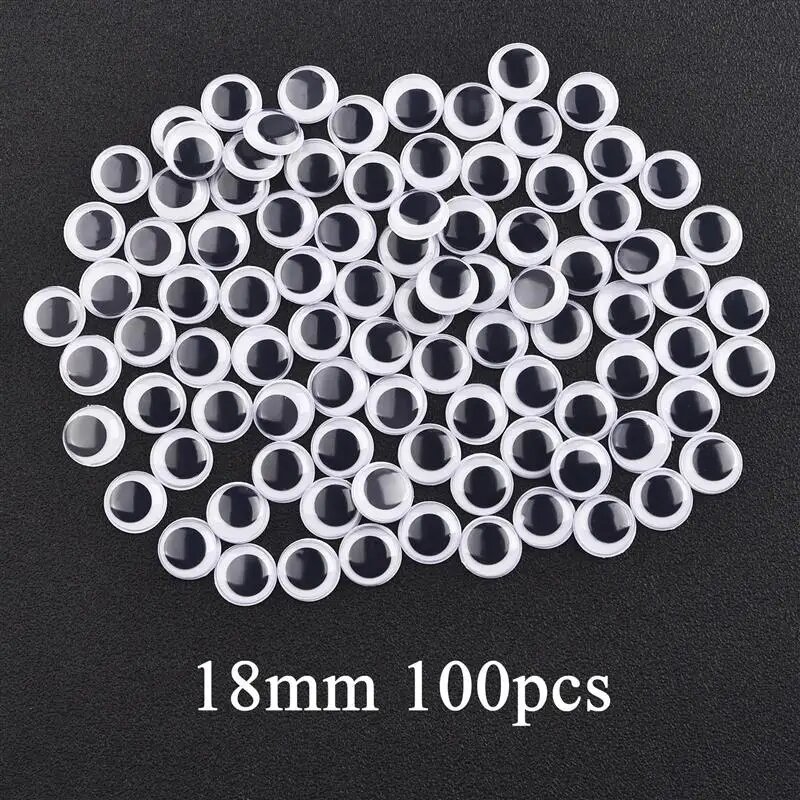 Глазки для рукоделия 18mm, 100шт, цвет 18mm-100pcs