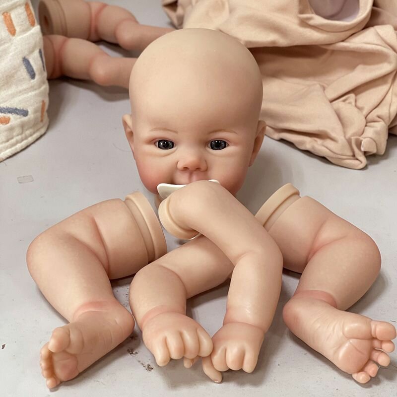 19-дюймовый набор кукол Bebe Reborn, спящий ребенок Juliette, 3D-раскрашенная кожа