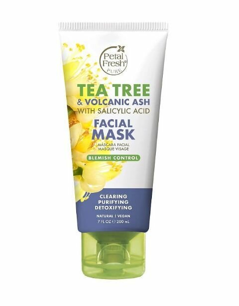 PETAL FRESH Маска против несовершенств кожи лица с экстрактом чайного дерева и вулканическим пеплом.200 мл