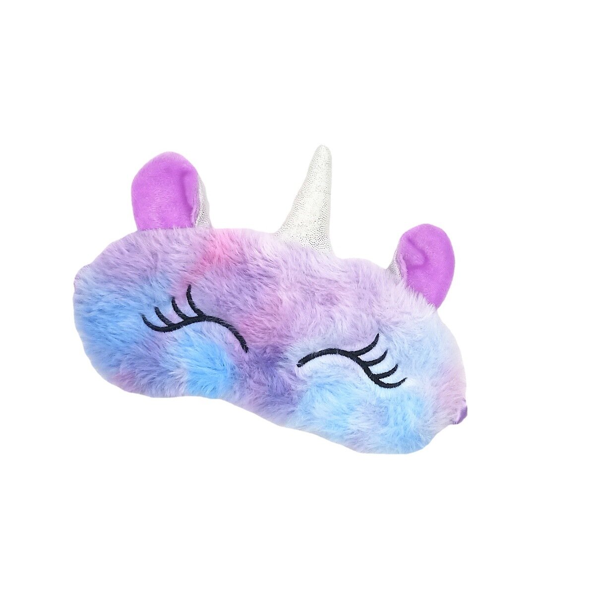 Аниме-маска для сна Цветной Единорог, супер мягкая, черная, с регулируемыми ремешками для сна.