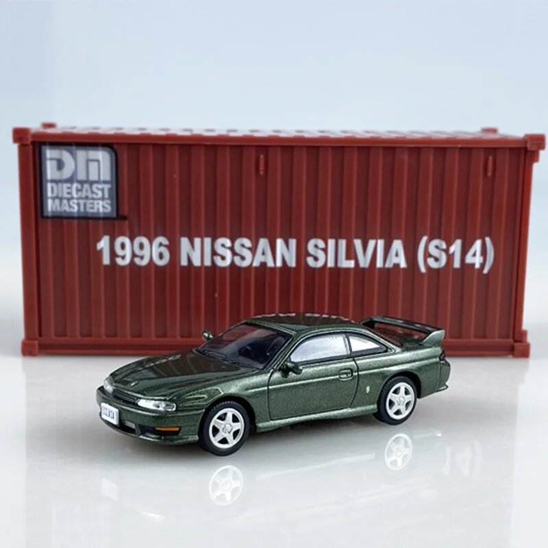 HYINUO металлический масштабная модель автомобиля Nissan Silvia S14 1:64 Темно-зеленый, C