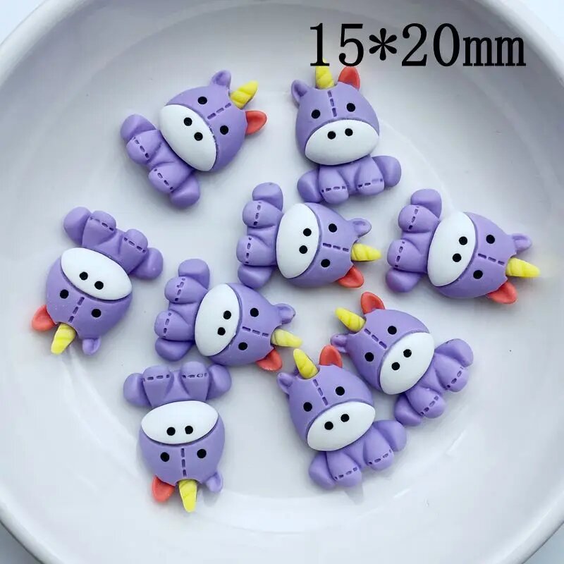 Мини фигурки единороги сиреневые 15*20 мм, Color: E