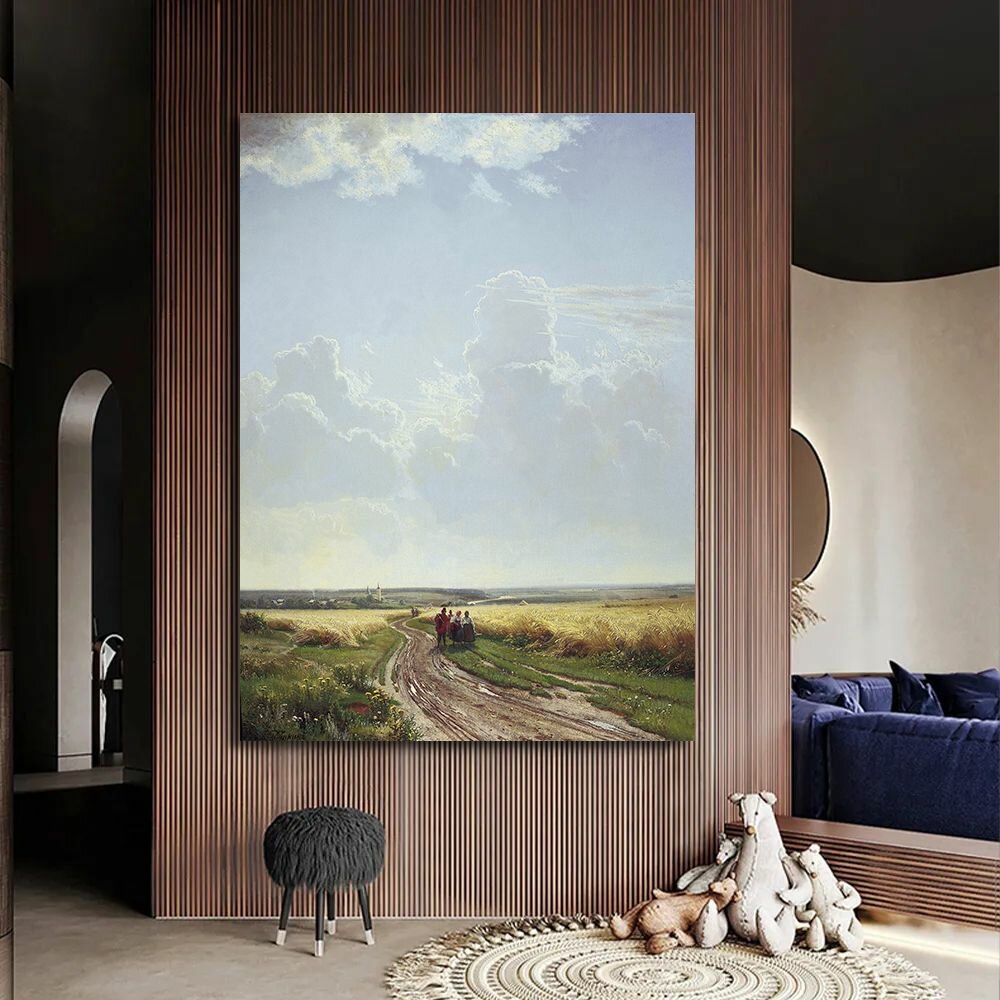 Картина / репродукция, Шишкин "Полдень. В окрестностях Москвы", 60х80 см.