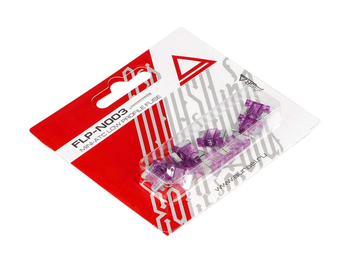 Предохранители 3а miniATC low profile, AurA FLP-N003 10шт в упаковке