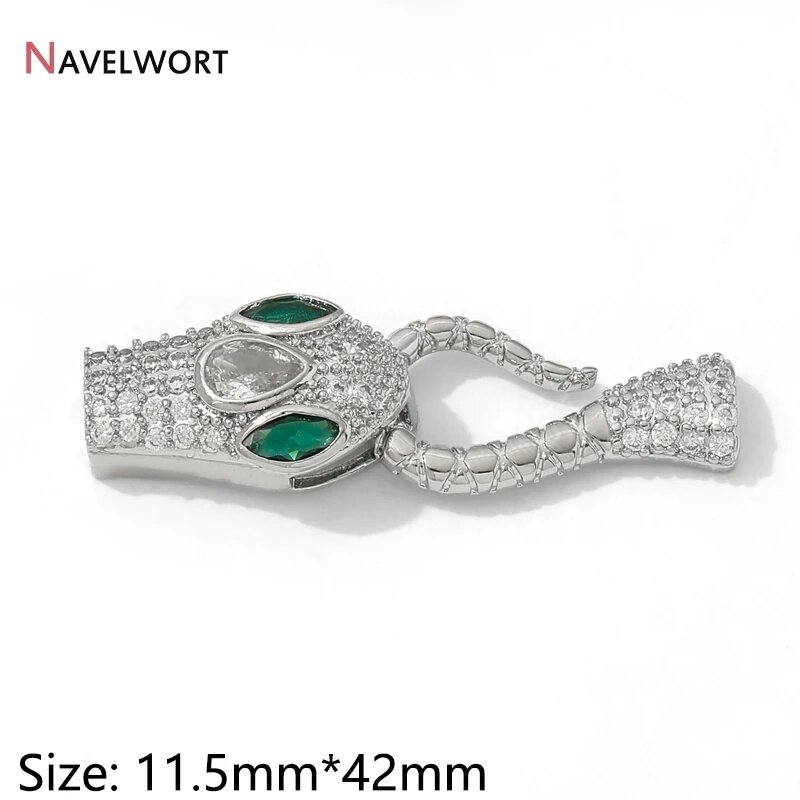 Позолоченные латунные застежки для ожерелий NAVELWORT Rhodium plated