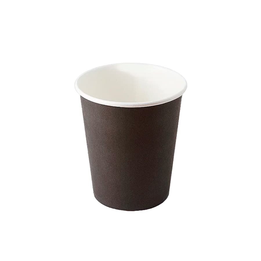 Бумажный стакан Ecopak Черный d 73 185 мл, туба: 50 шт.