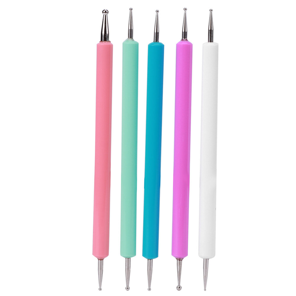 5 шт. портативная акриловая ручка с двойной головкой для раскрашивания DIY стразы сборщик бисера живопись PenColour 5 шт./компл.