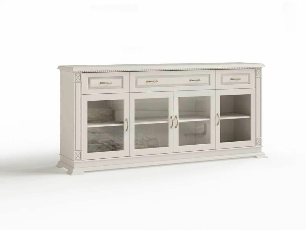 Комод Верди №258 из Массива сосны, 3 ящ, 200х40х90 см, классический орех 2