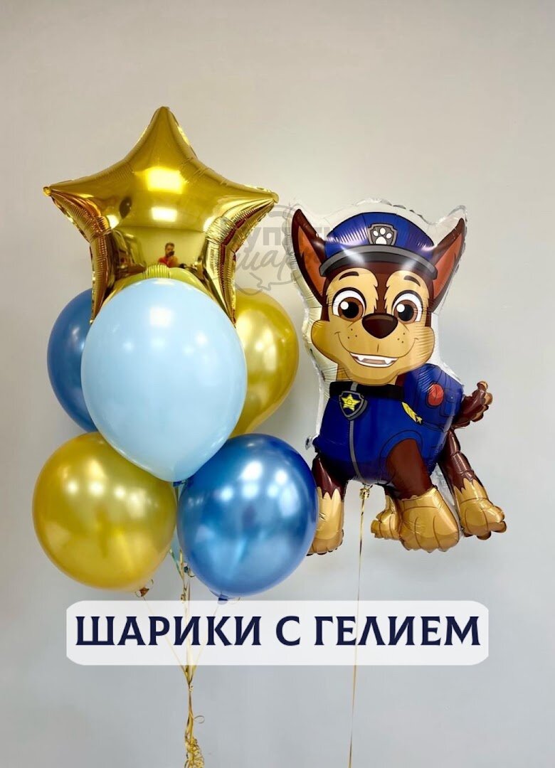 Воздушные шары с гелием, шарики воздушные "Щенячий патруль" №2351