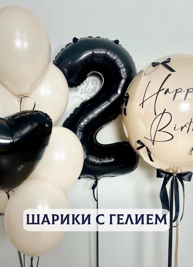 Воздушные шары с гелием, шарики воздушные "Для девочек" №1436