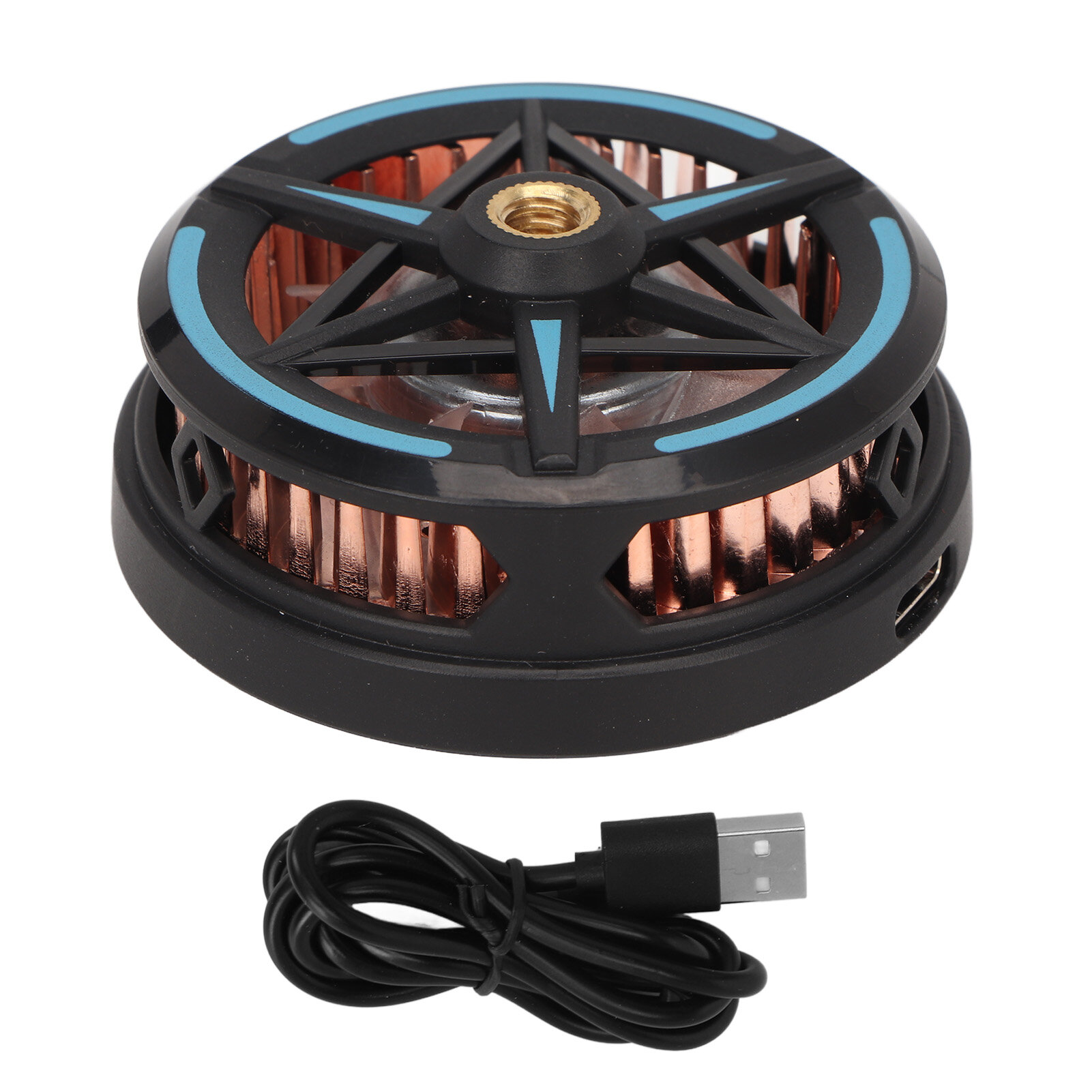 Черный портативный радиатор для мобильного телефона с интеллектуальным контролем температуры, вентилятор для игр, прямых трансляций, съемок видеоблогов на открытом воздухе.