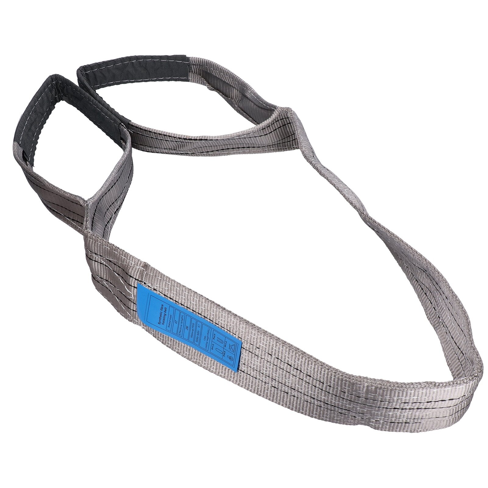 Подъемный строп Подъемная лента 4T Плоский утолщенный ремень PES Высокопрочный для транспортировки2 метра (6,6 фута)