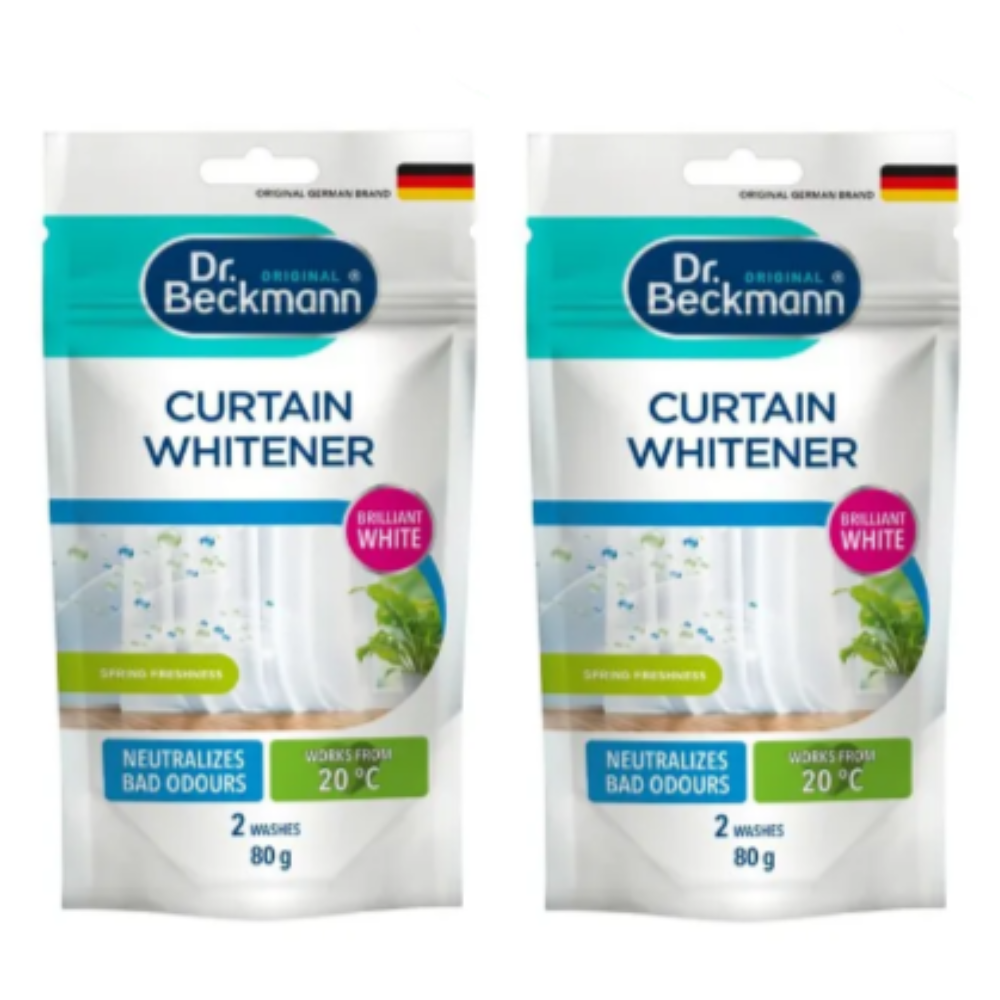 Др. Dr. Beckmannманн Отбеливатель для гардин и занавесок в экономичной упаковке, 80 гр - 2 шт